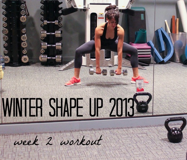 Winter Shape Up 2013: Week 2 Workout - The Fitnessista