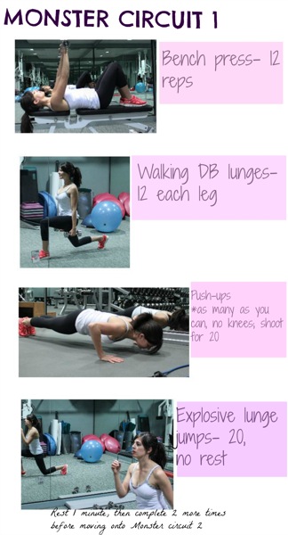 April Week 1 workout plan - The Fitnessista