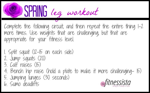 4/7: April Week 2 Workout Plan + Meal ideas - The Fitnessista
