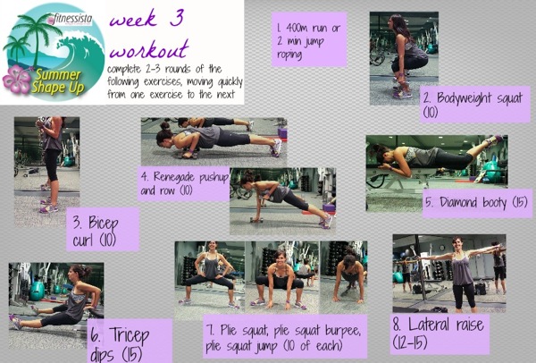 SSU 2013 Week 3 Workout and Meal Ideas - The Fitnessista