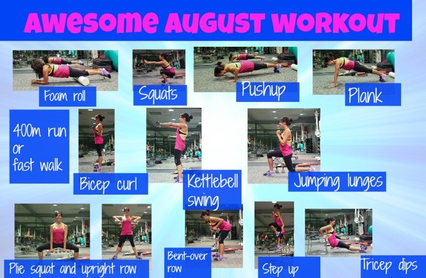 Awesome August Workout - The Fitnessista