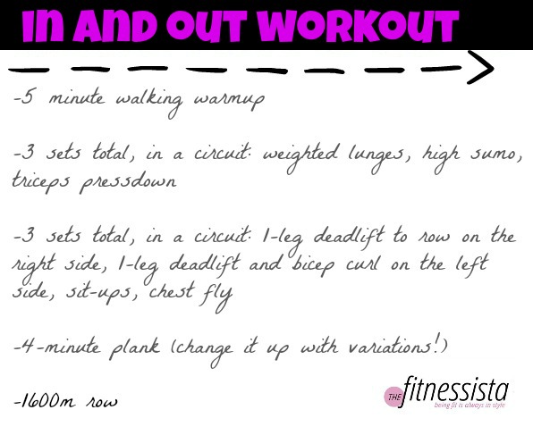 In and out workout - The Fitnessista