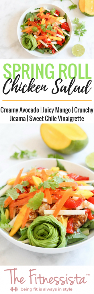 Spring Roll Chicken Salad with Sweet Chile Vinaigrette