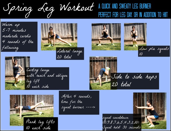 Spring Legs Workout + Reebok ONE Cushion giveaway - The Fitnessista