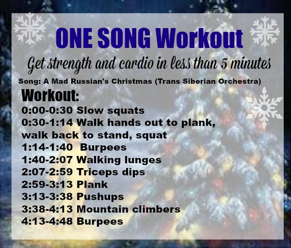 One song workout: Holiday Fit Frenzy - The Fitnessista