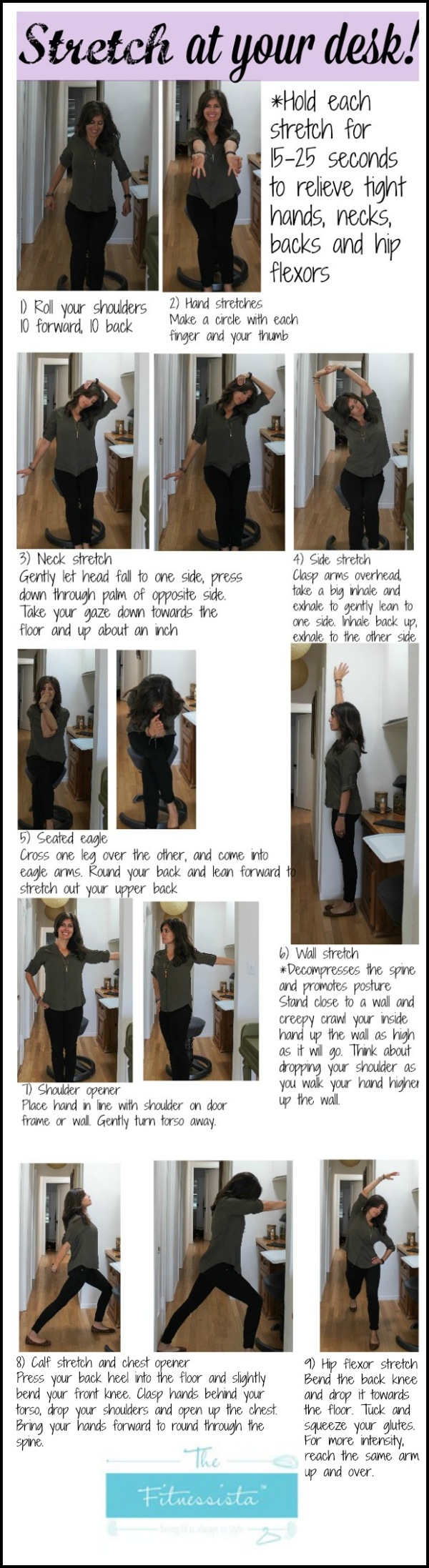 Stretch at your desk - The Fitnessista