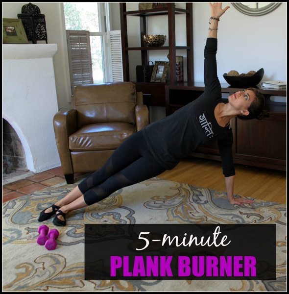 5-minute plank burner {video} - The Fitnessista