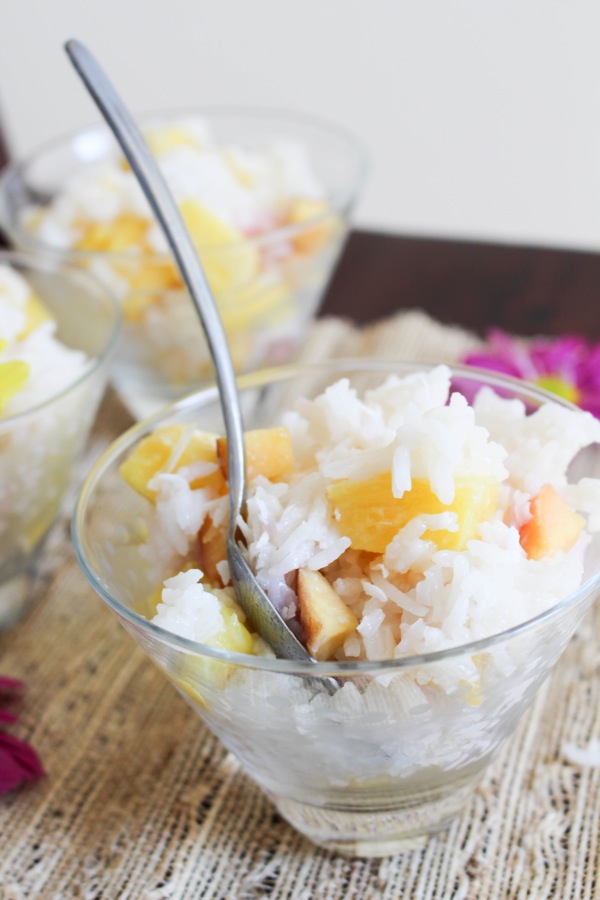 Vegan Tropical Rice Pudding - The Fitnessista