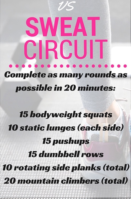 VS Sweat Circuit - The Fitnessista