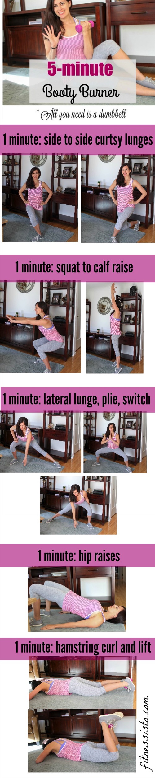 5 Minute Booty Burner The Fitnessista