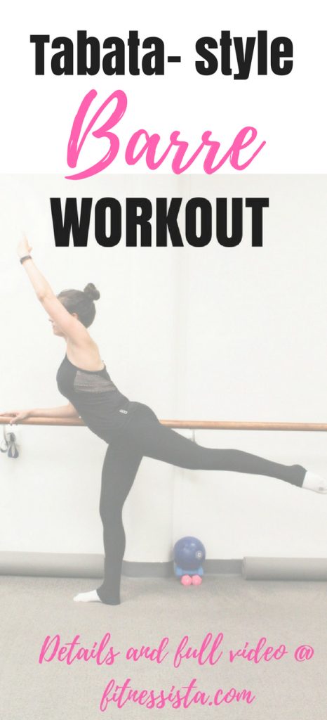 Tabata-Style Barre Workout and video