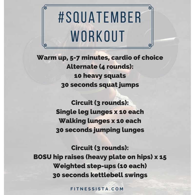 Squatember Workout Challenge - The Fitnessista