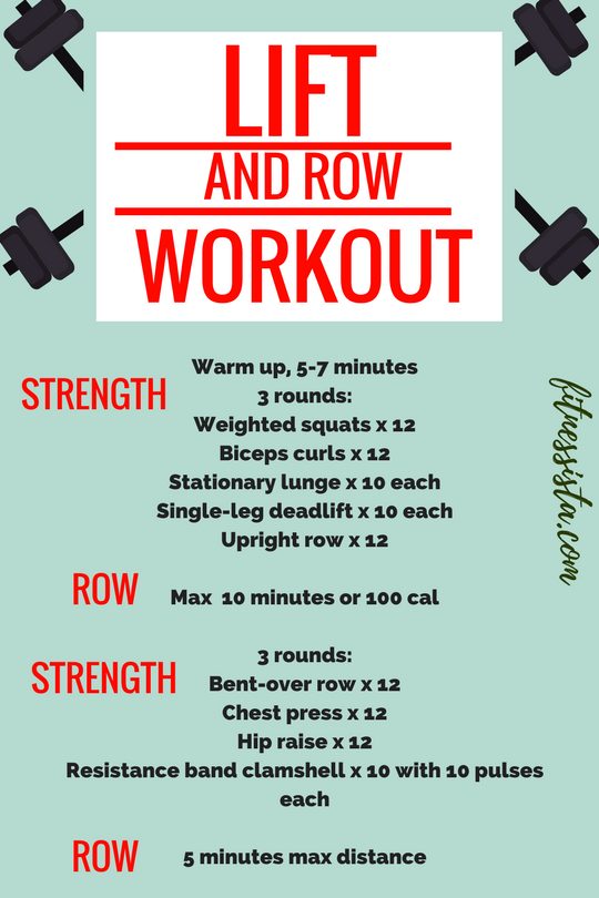 Lift and Row - Strength and Indoor Rower Workout - The Fitnessista