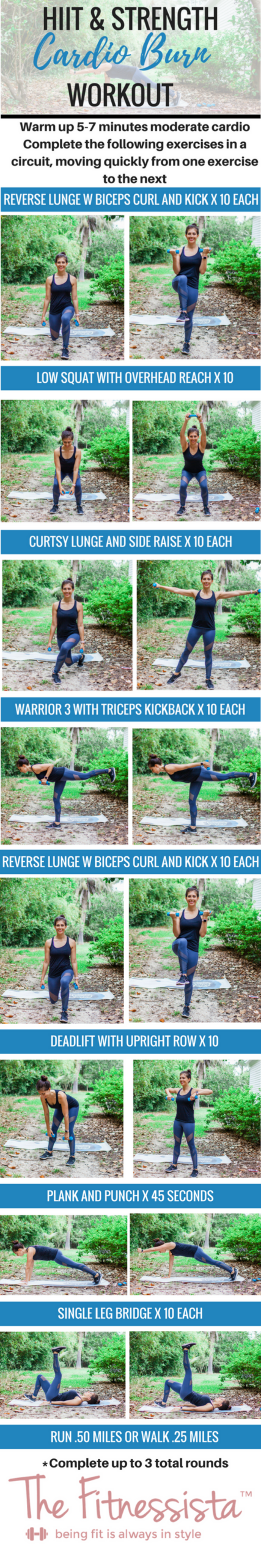 HIIT & Strength (Cardio Burn Workout) - The Fitnessista