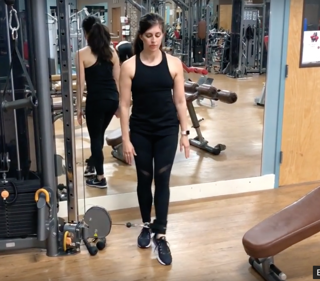 Cable Side Step and Squat How-to with Video and Form Cue - The Fitnessista