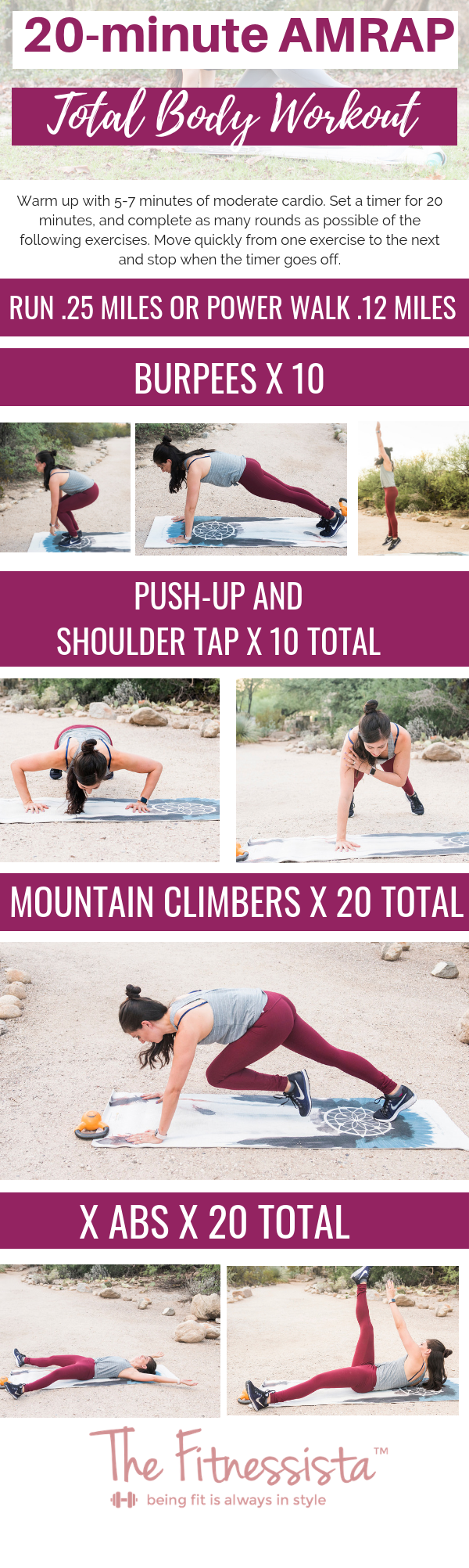 20 Minute Amrap Workout The Fitnessista