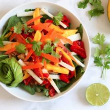 Spring Roll Chicken Salad with Sweet Chile Vinaigrette