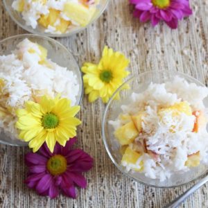Vegan Tropical Rice Pudding - The Fitnessista