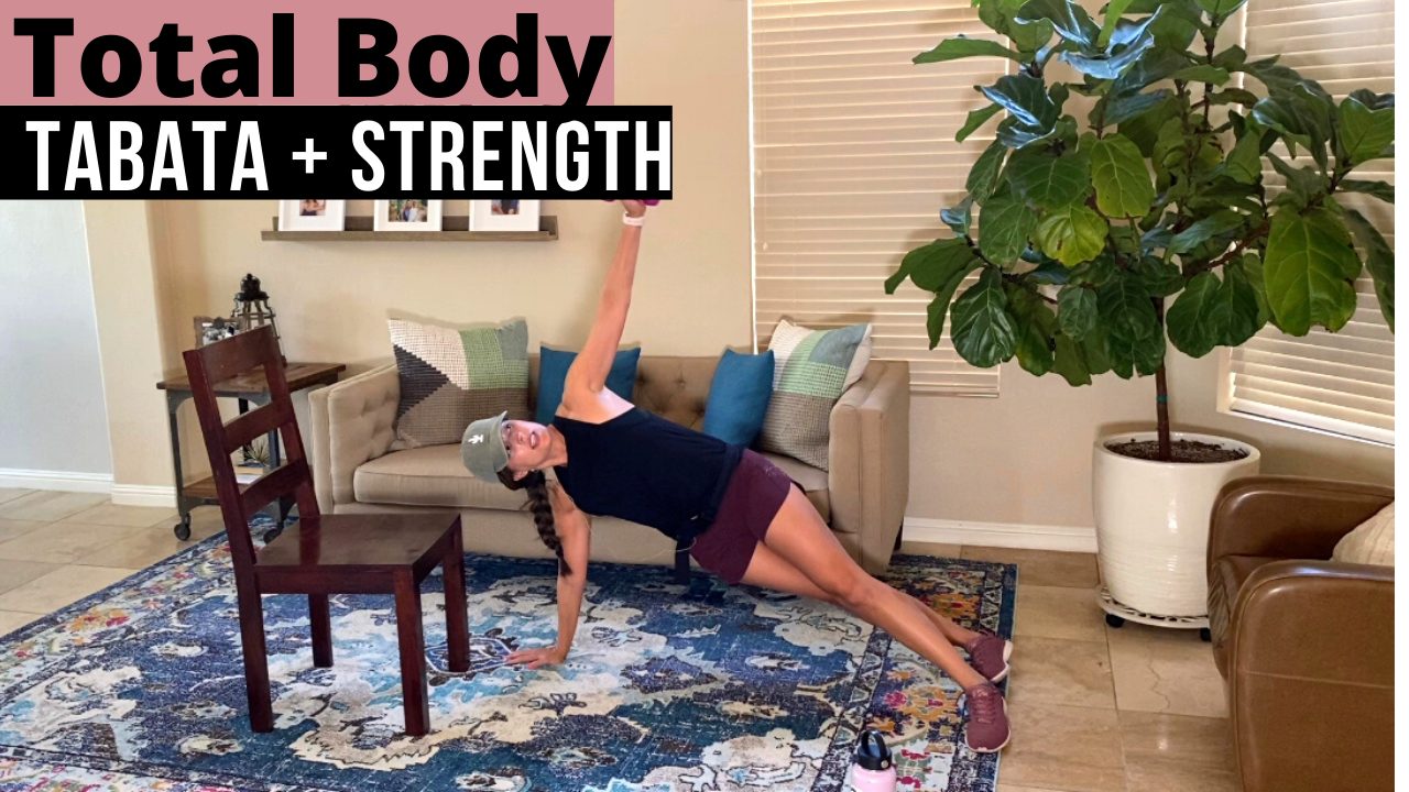 Tabata and Strength At-home Workout (video) - The Fitnessista