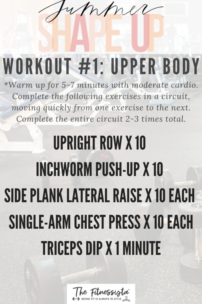 Summer Shape Up is here! + workout #1 - The Fitnessista