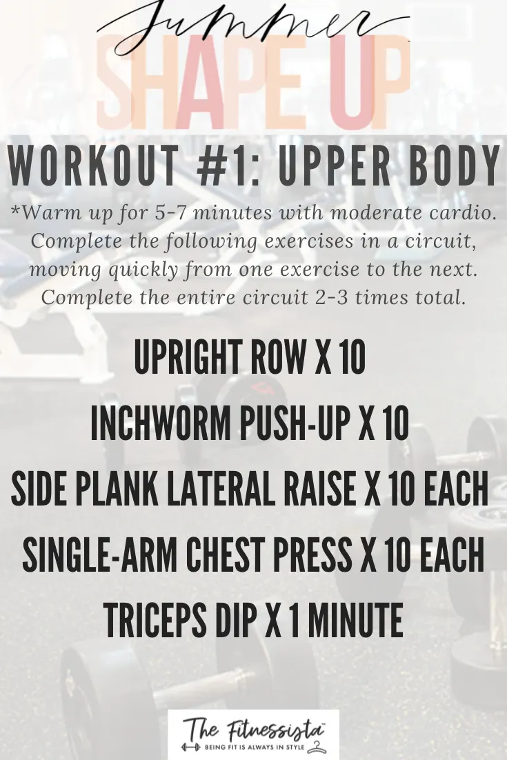 Summer Shape Up is here! + workout #1 - The Fitnessista