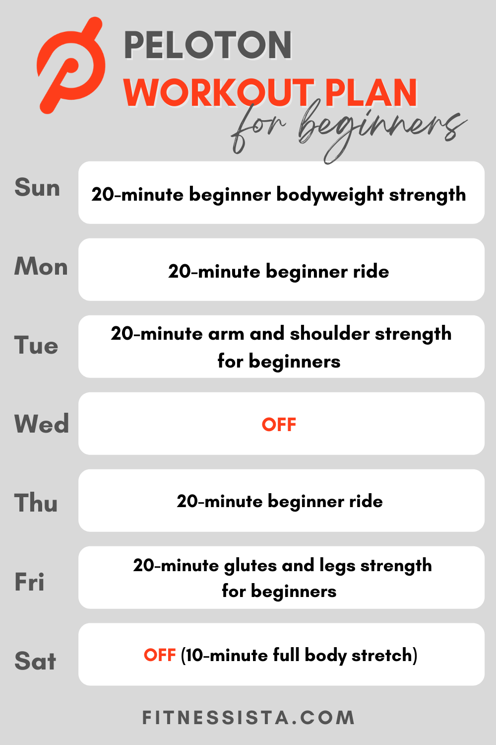 Peloton Workout Plan for Beginners and Bodyweight - The Fitnessista