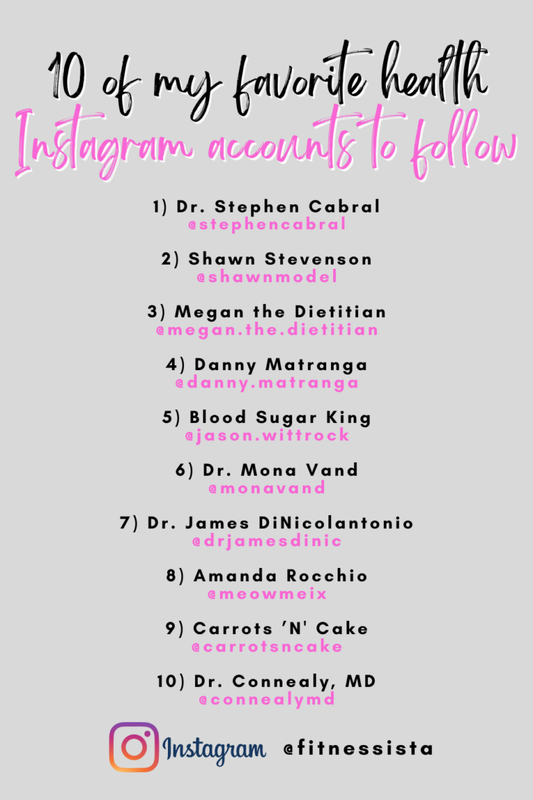 10 of my favorite health Instagram accounts to follow