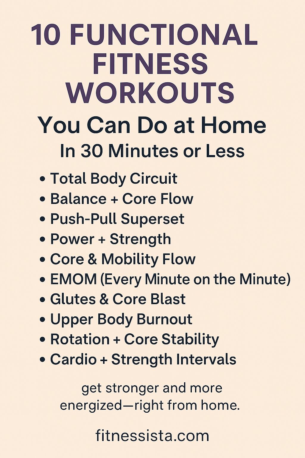 Functional fitness workouts you can do at home